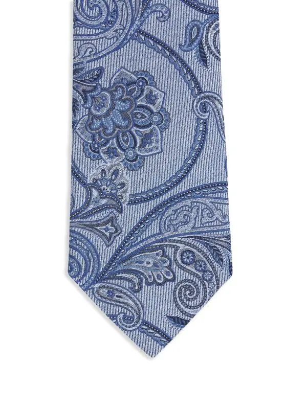 Etro Micro-stripe Paisley Neck Tie
