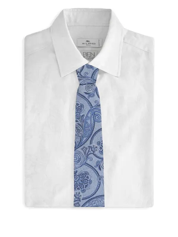 Etro Micro-stripe Paisley Neck Tie