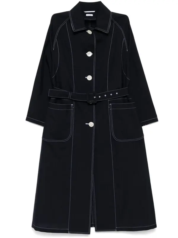 Thom Browne Single-breasted Patch-pocket Coat - 415 Navy