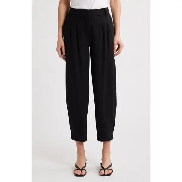 Wit & Wisdom Ab'solution Skyrise Pleated Barrel Pants - Black