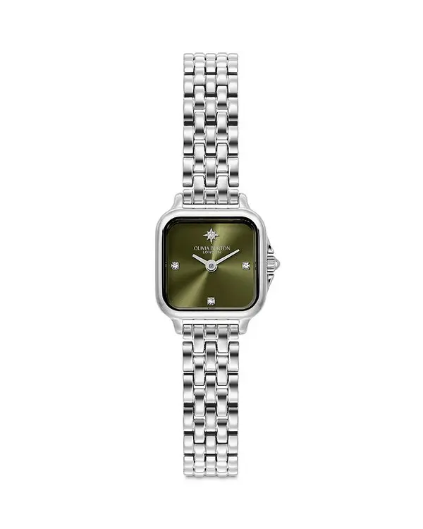 OLIVIA BURTON Grosvenor Mini Watch - Green/silver