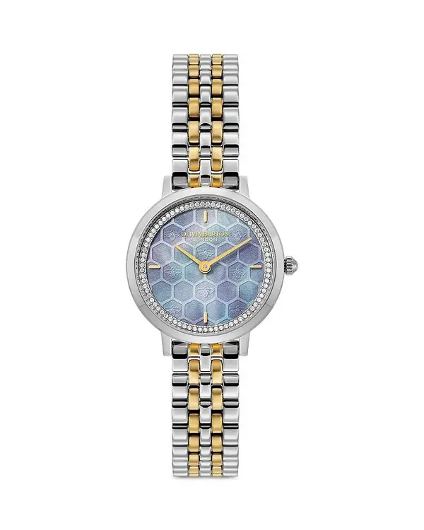 OLIVIA BURTON Honey Comb Ultra Slim Watch, 28mm - Blue/two Tone