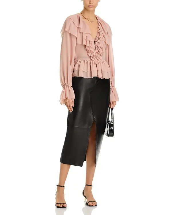 Ronny Kobo Soraya Ruffled Blouse