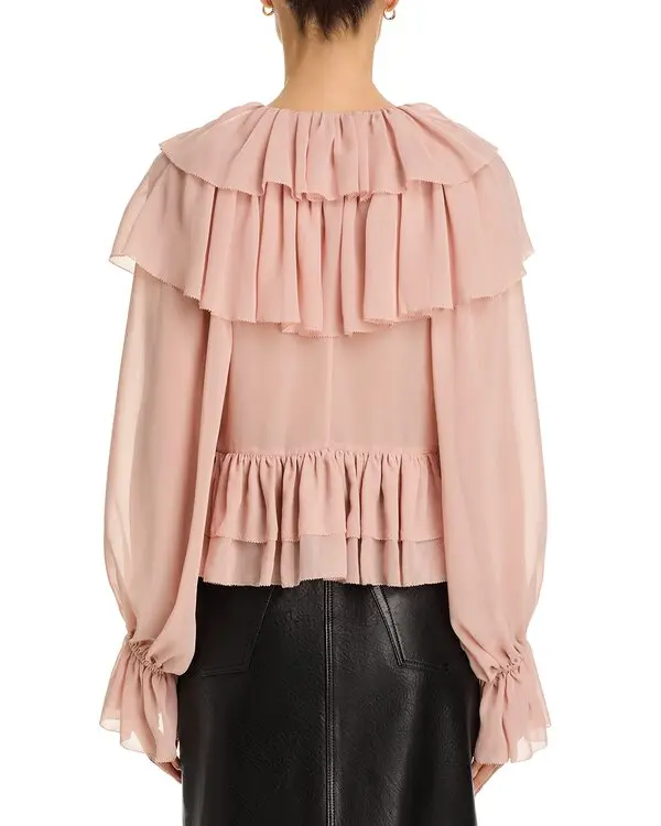 Ronny Kobo Soraya Ruffled Blouse