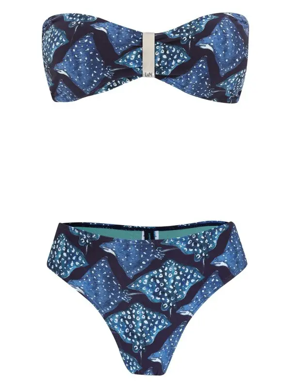 LYGIA & NANNY Ester Printed Bikini Set - Blue