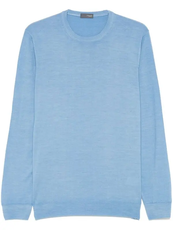 DRUMOHR Merino Wool Crew-neck Sweater - Blue