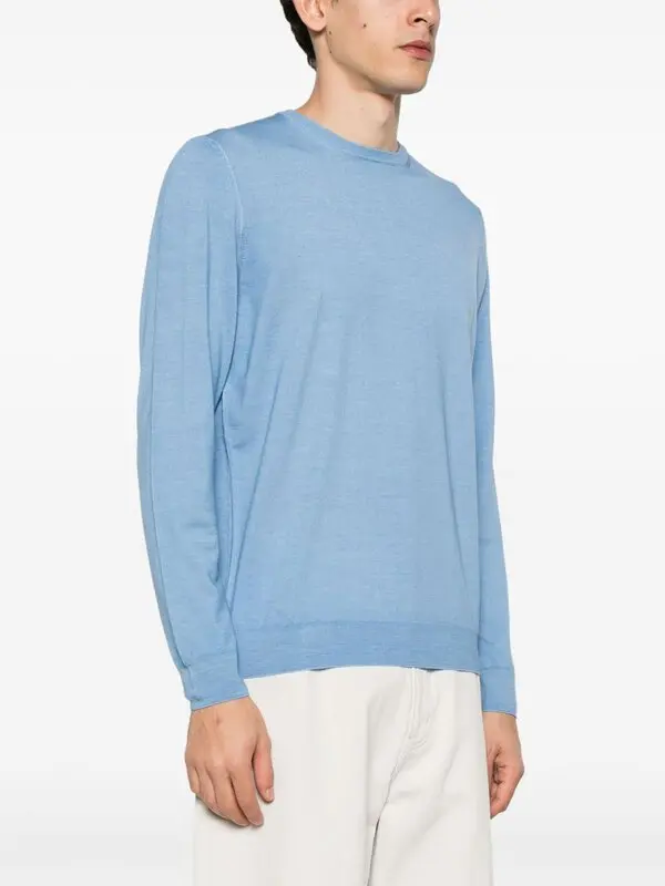 DRUMOHR Merino Wool Crew-neck Sweater - Blue