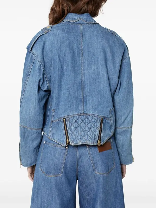 AMAPO Denim Biker Jacket