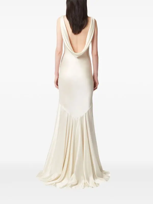 chinese dress ladies Nina Maxi Dress ~ Rose Gold Luxe Satin – Show Me Your Mumu main image 1