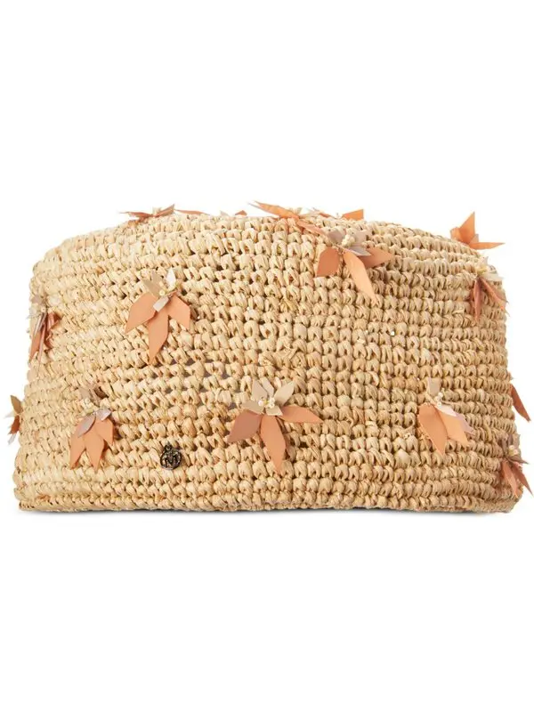 MAISON MICHEL Marina Straw Hat - Brown