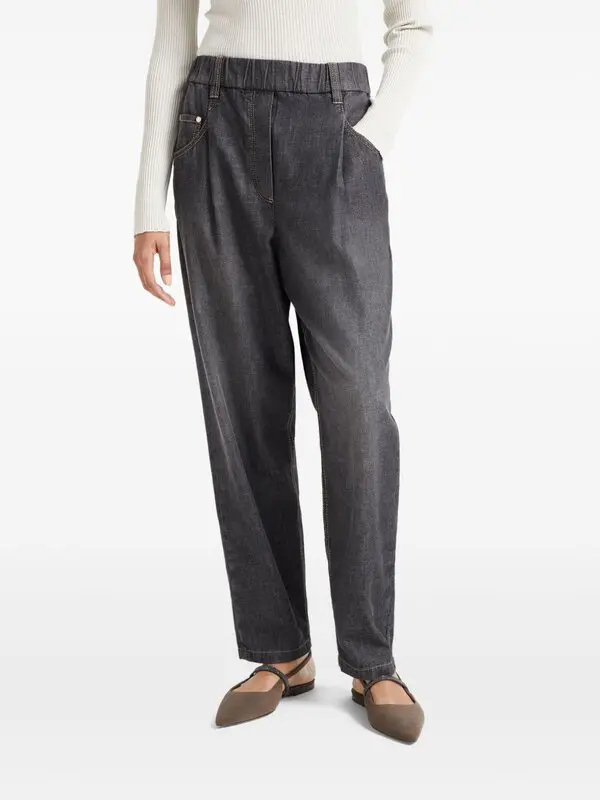 Brunello Cucinelli Tapered Jeans - Black