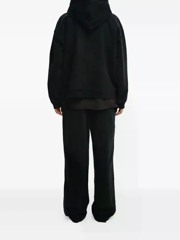 MAINLESS Distressed Track Trousers - Black