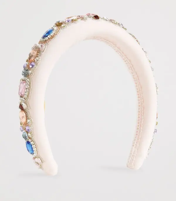 MAISON AVA Embellished Headband - Pink