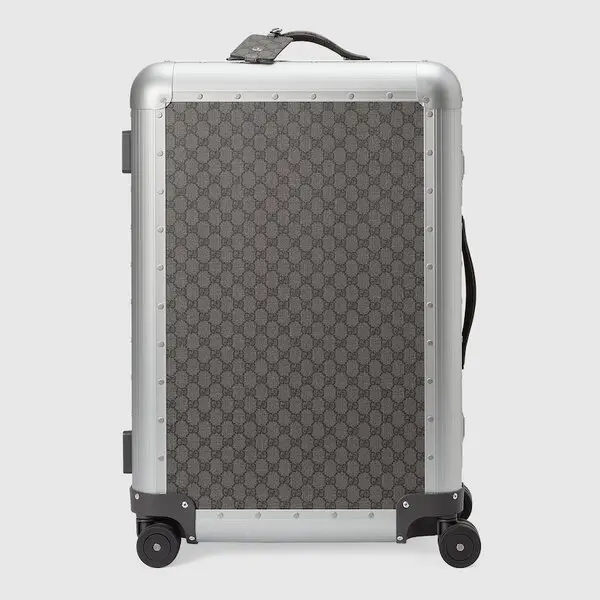 Gucci Porter Medium Gg Supreme Trolley - Grey