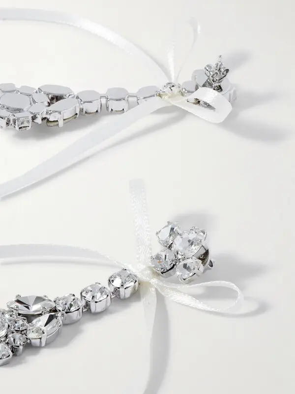 Simone Rocha Victorian Bow Crystal Earrings