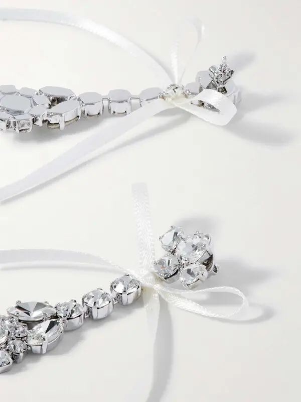 Simone Rocha Victorian Bow Crystal Earrings