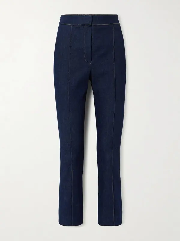 Veronica Beard Tani Cropped Straight-leg Jeans