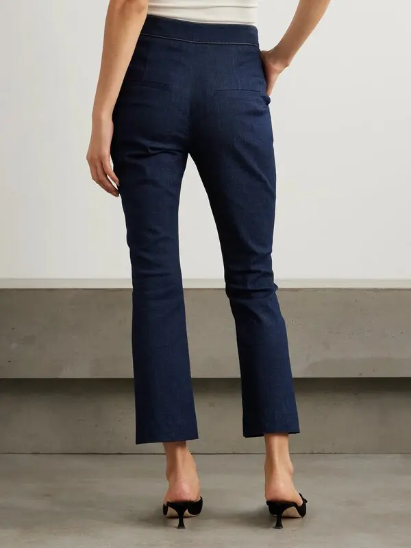 Veronica Beard Tani Cropped Straight-leg Jeans