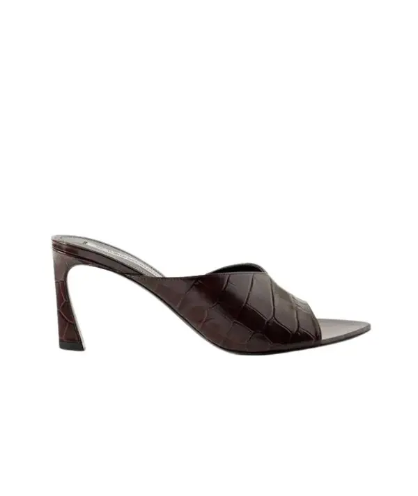 Victoria Beckham Croc-effect Leather Sandals