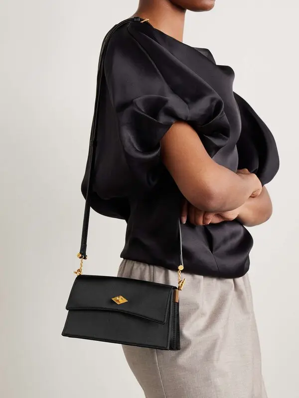 METIER Roma Silk-satin Shoulder Bag