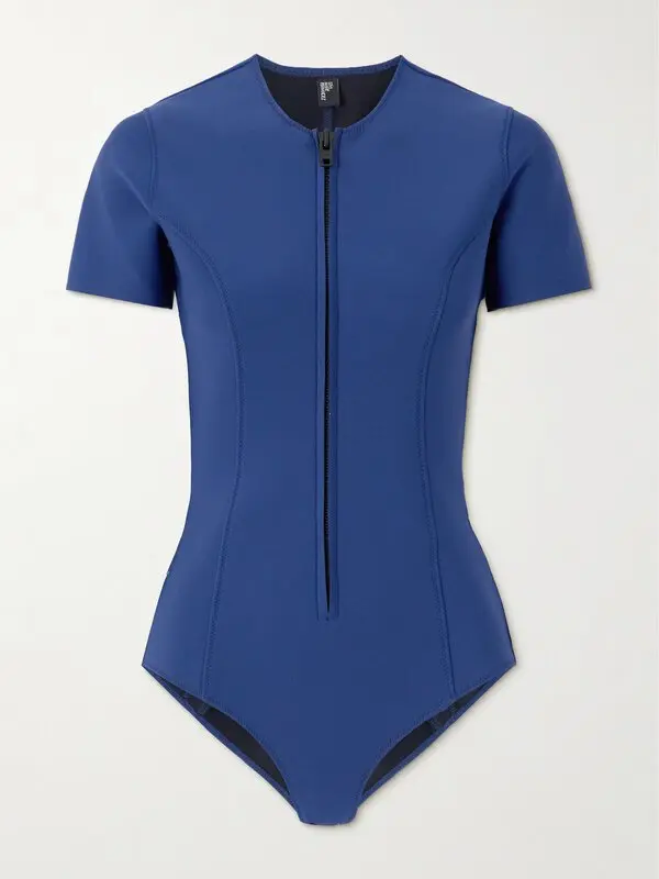 Lisa Marie Fernandez Farrah Neoprene Swimsuit - Blue