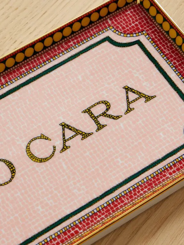 La DoubleJ Ciao Cara Porcelain Tray - Pink