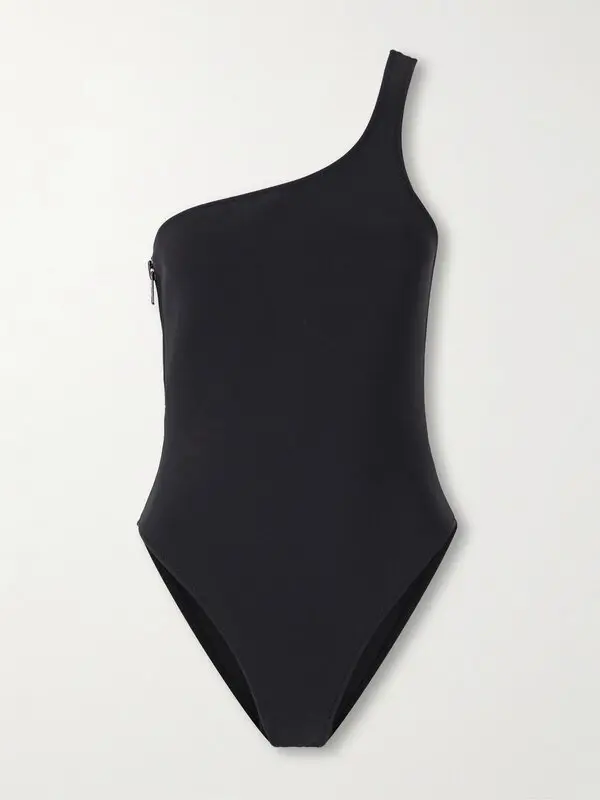 Lisa Marie Fernandez Arden One-shoulder Neoprene Swimsuit - Black