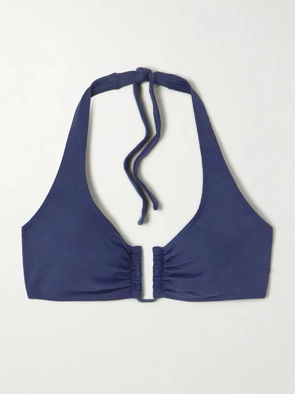 ERES Les Essentiels Dédicace Embellished Triangle Bikini Top - Blue