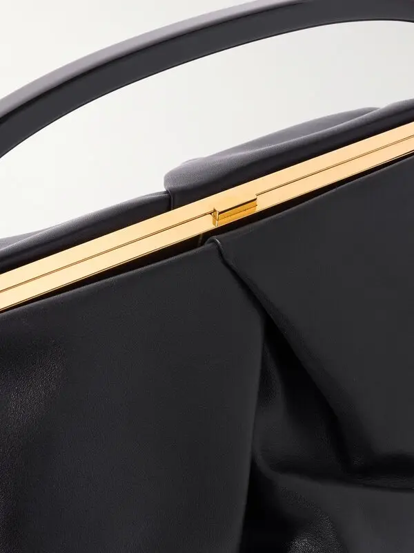 Dries Van Noten Pleated Leather Tote