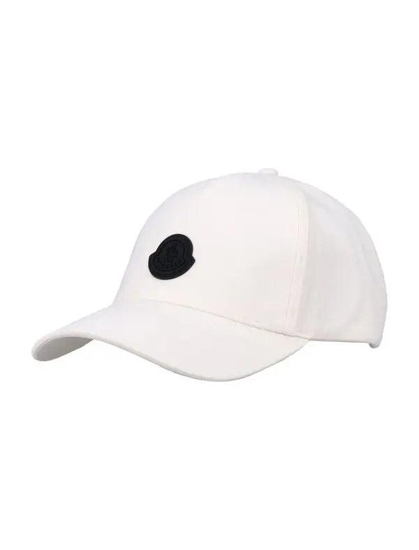 Moncler Cotton Baseball Cap - White