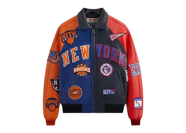 Kith X Avirex Madison Square Garden Sports Icon Leather Jacket