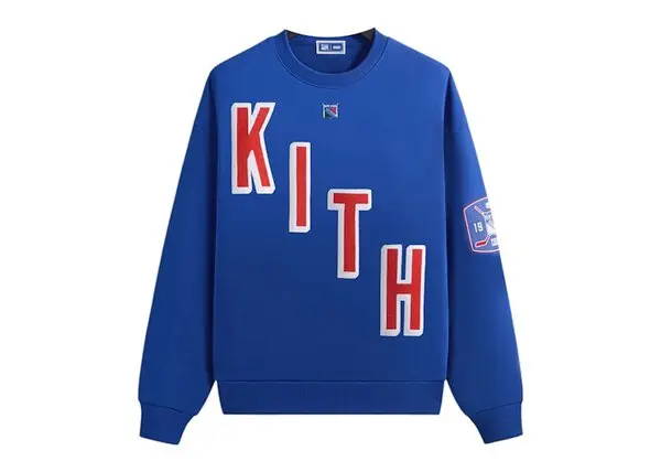 Kith X New York Rangers Skewed Nelson Crewneck Sweatshirt - Cyclone