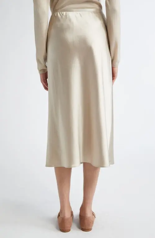 Max Mara Carnet Silk Satin Midi Skirt
