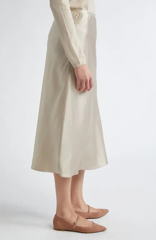 Max Mara Carnet Silk Satin Midi Skirt