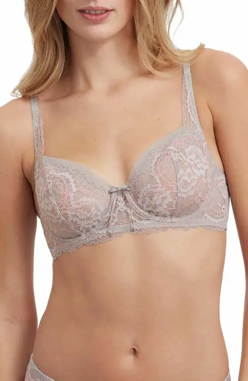 SKARLETT BLUE Minx Lace Balconette Bra - Pebble/peach