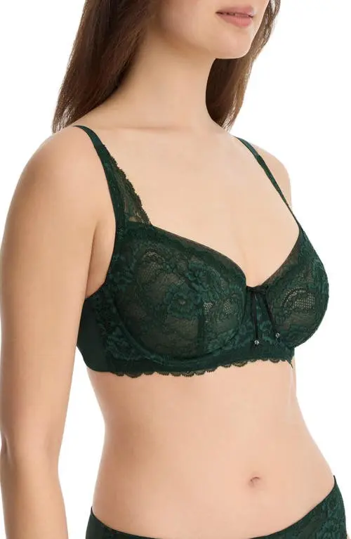 SKARLETT BLUE Minx Lace Balconette Bra - Spruce