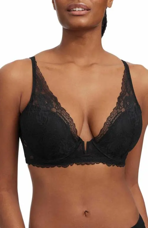 SKARLETT BLUE Minx Deep Plunge Lace Bra - Black