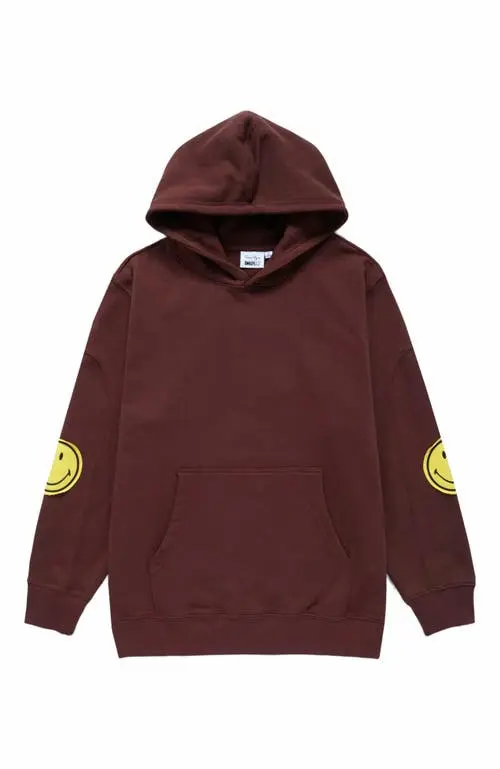 SAMII RYAN Smiley Oversized Hoodie - Brown