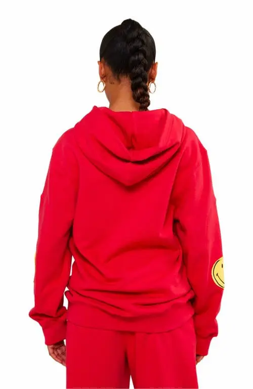 SAMII RYAN Smiley Oversized Hoodie - Red