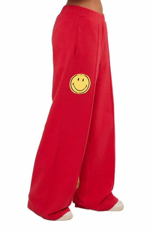 SAMII RYAN Smiley Straight Leg Pants - Red
