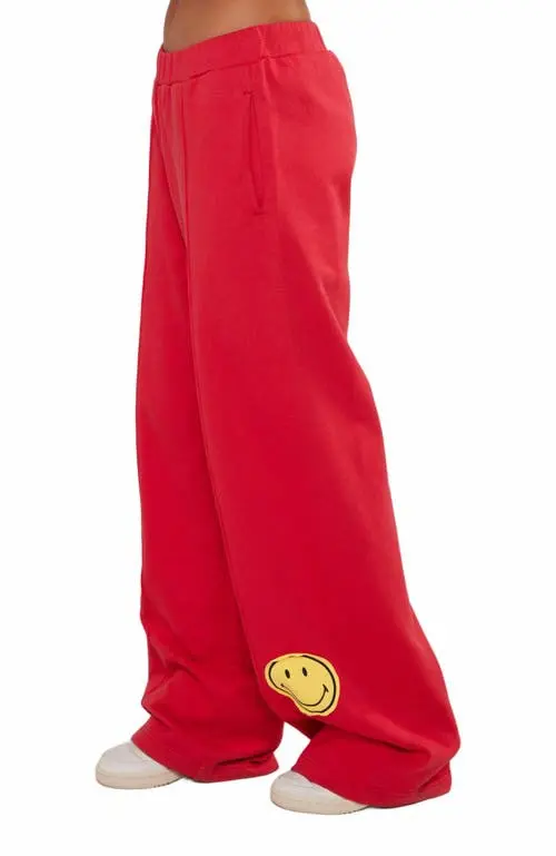 SAMII RYAN Smiley Straight Leg Pants - Red