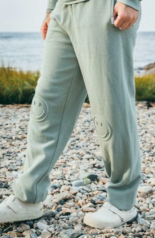 SAMII RYAN Thermal Pants With Embossed Smiley Face - Green