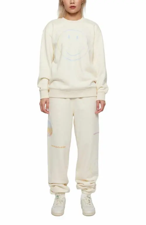 SAMII RYAN Smiley Radiate Happiness Crewneck - Bone