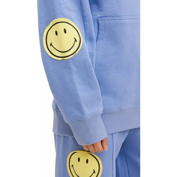 SAMII RYAN Smiley Oversized Hoodie - Blue
