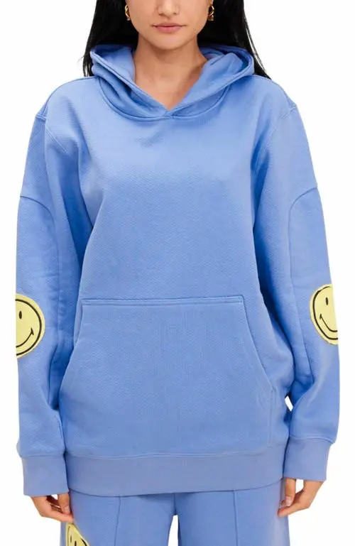 SAMII RYAN Smiley Oversized Hoodie - Blue