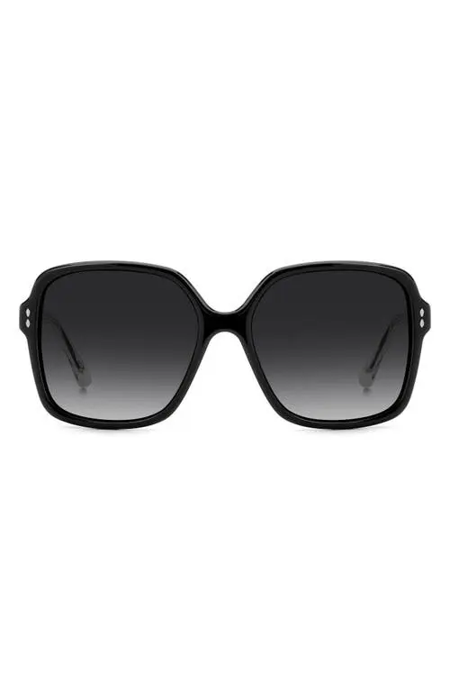 Isabel Marant 58mm Square Sunglasses - Black/ Dark Grey Sf