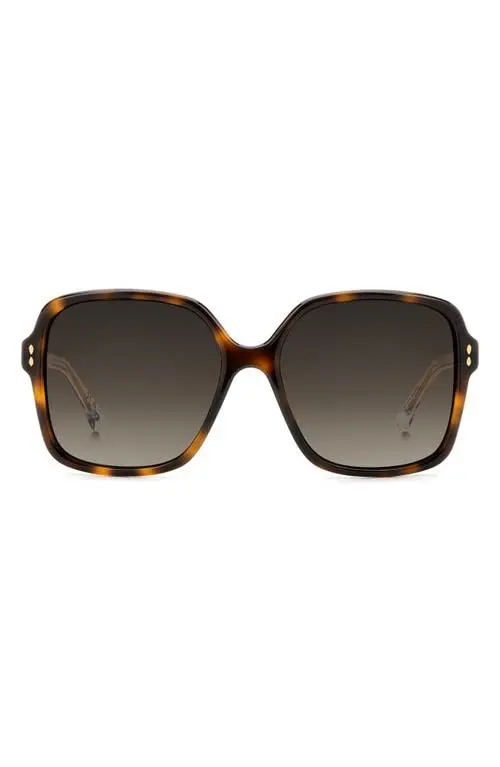 Isabel Marant 58mm Square Sunglasses - Havana/ Brown Sf