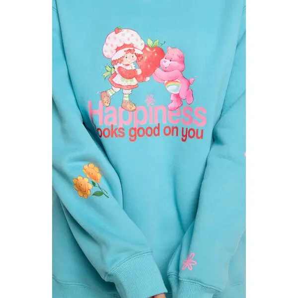 SAMII RYAN Happiness Looks Good Crewneck - Blue
