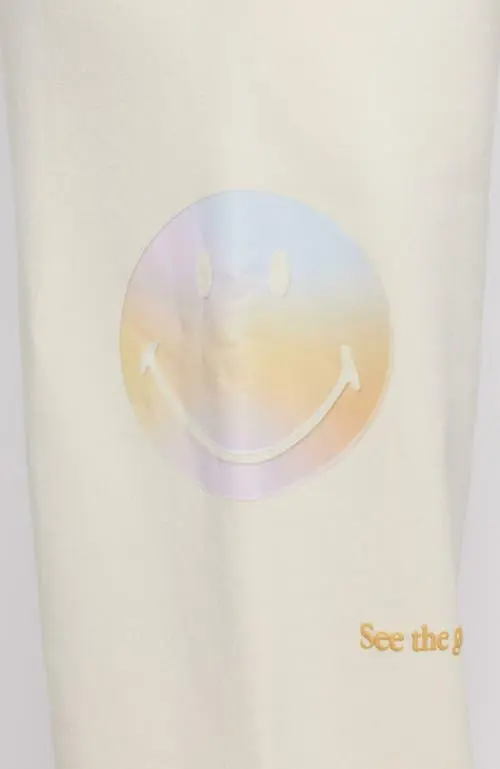 SAMII RYAN Smiley Radiate Happiness Sweatpants - Cream