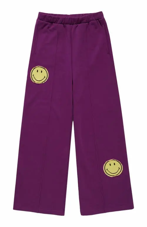 SAMII RYAN Smiley Straight Leg Pants - Purple